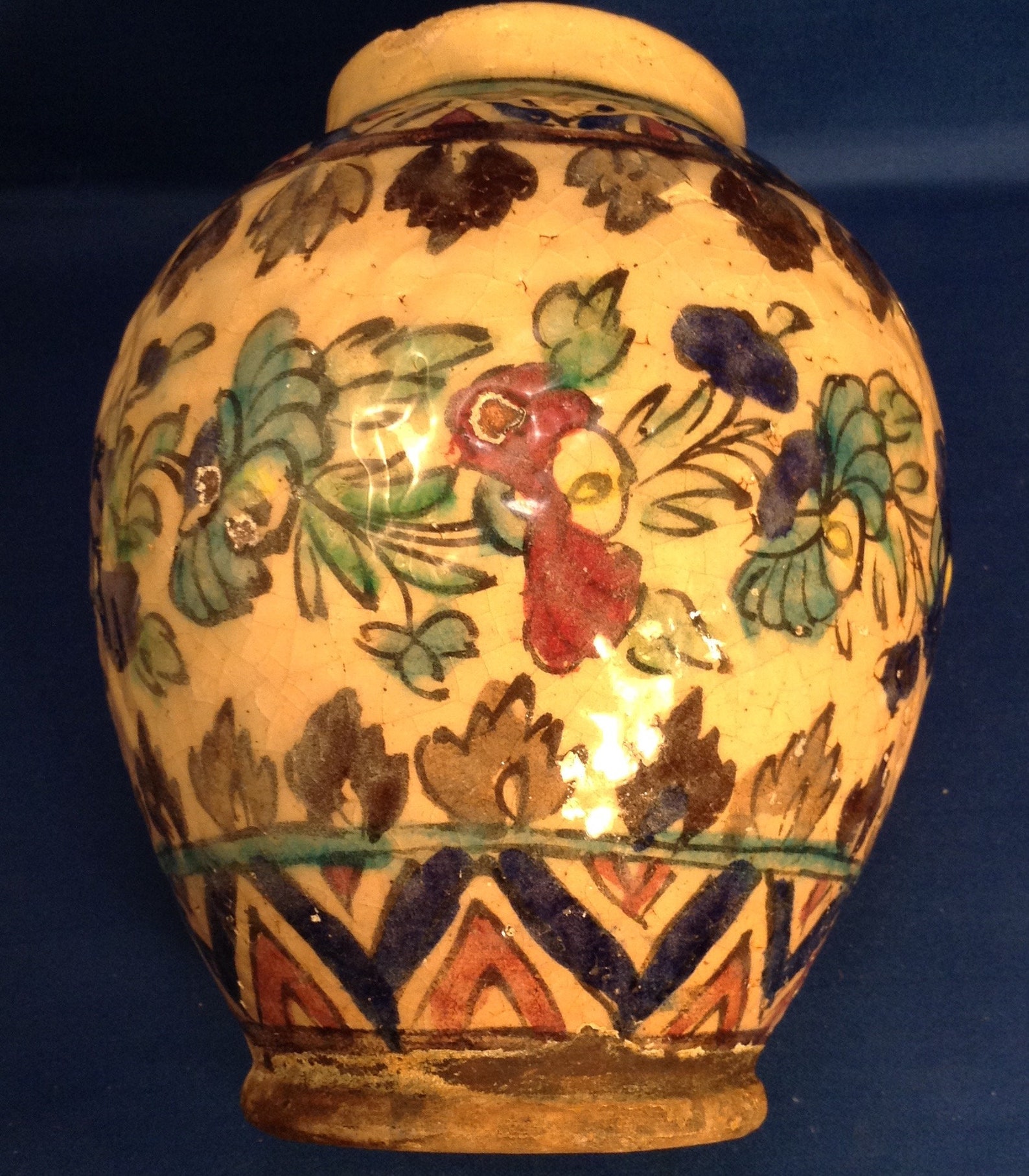 18TH Century Persian Safavid Type Tin Glazed Pottery Jar/vase - Etsy