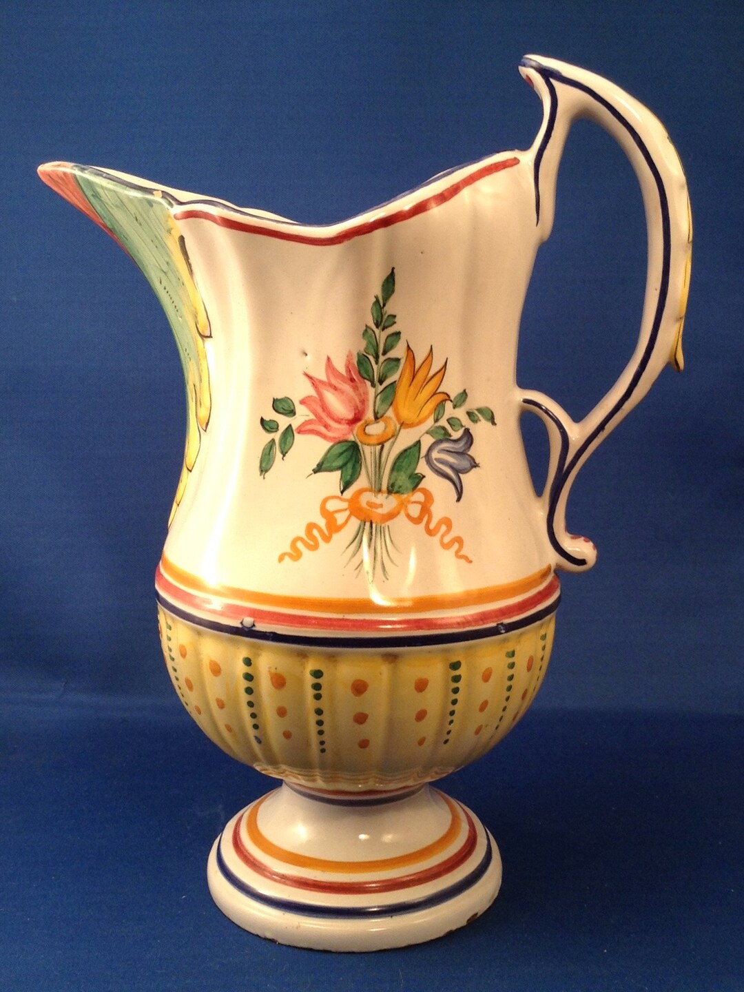 Deruta Italy Faience Pitcher 1980's - Etsy