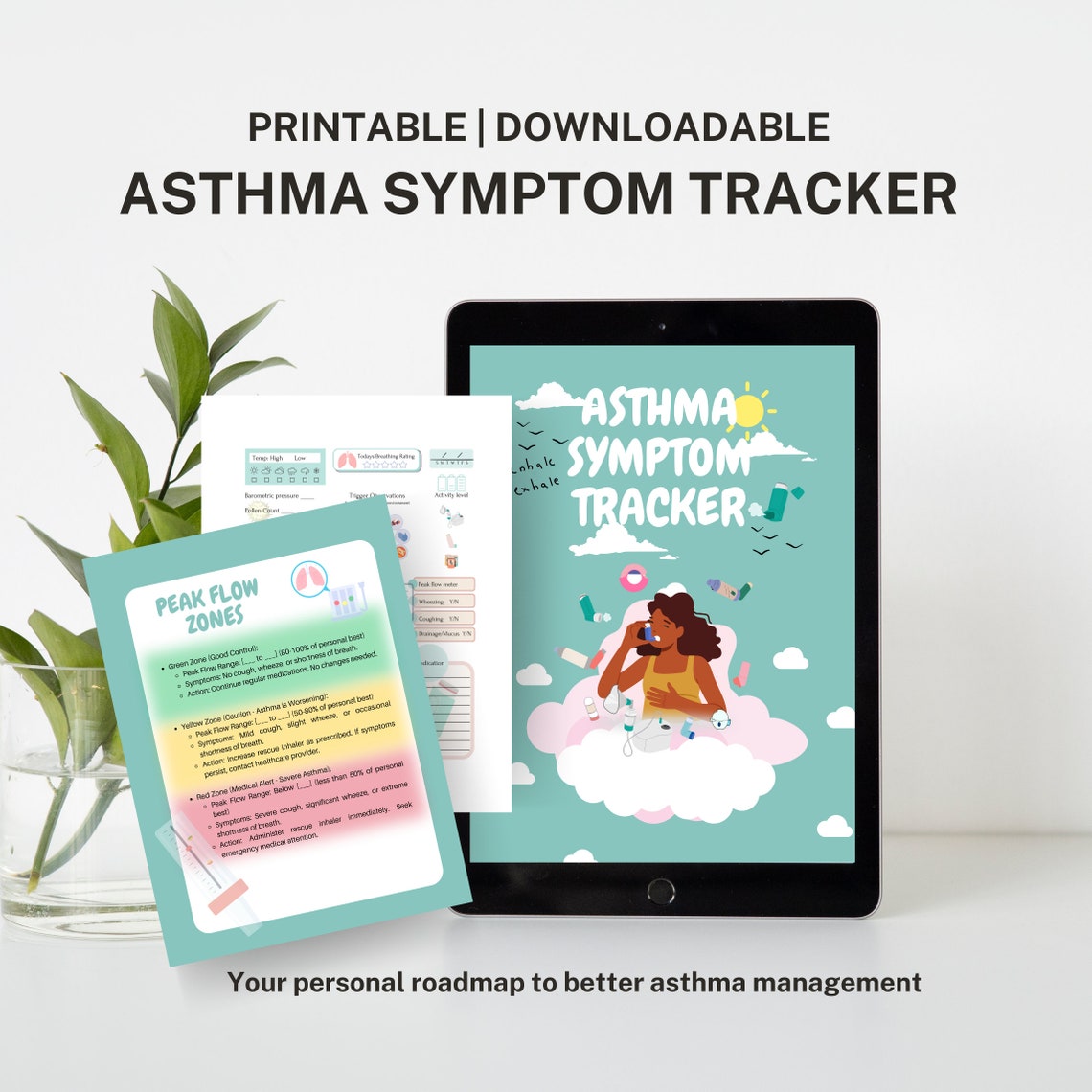 Asthma Symptom Tracker - Printable and Customizable Respiratory Health ...