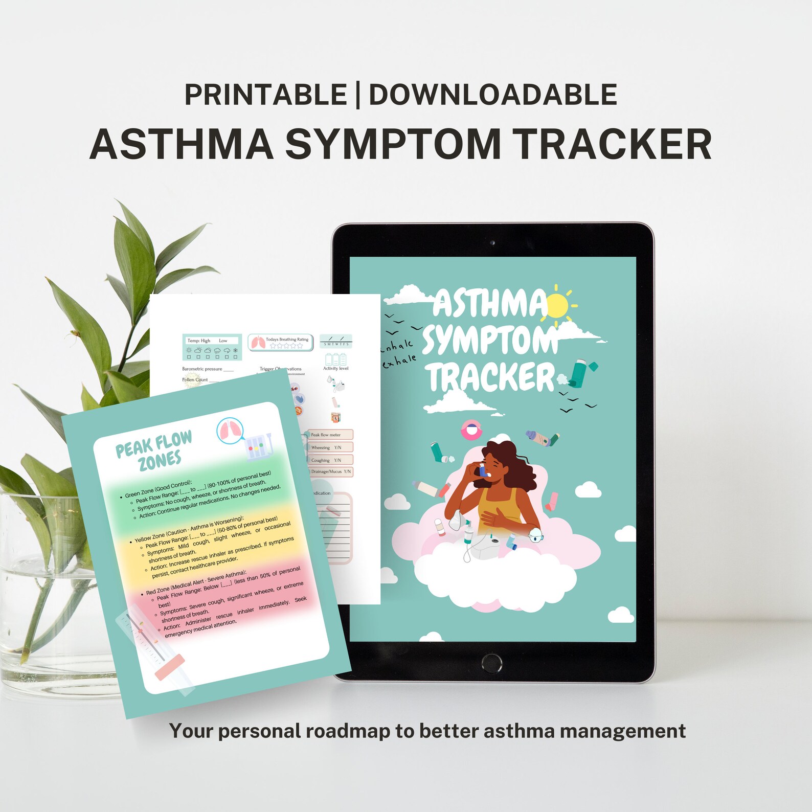 Asthma Symptom Tracker - Printable and Customizable Respiratory Health ...