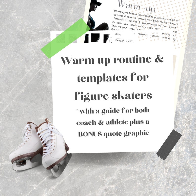 Figure Skating Downloadable Warm up Routine & Template for Coaches and ...