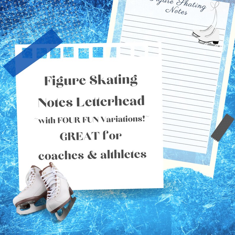 Figure Skating Notes Letterhead - Etsy