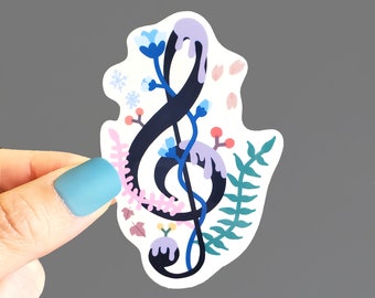 Treble Clef Sticker - Etsy