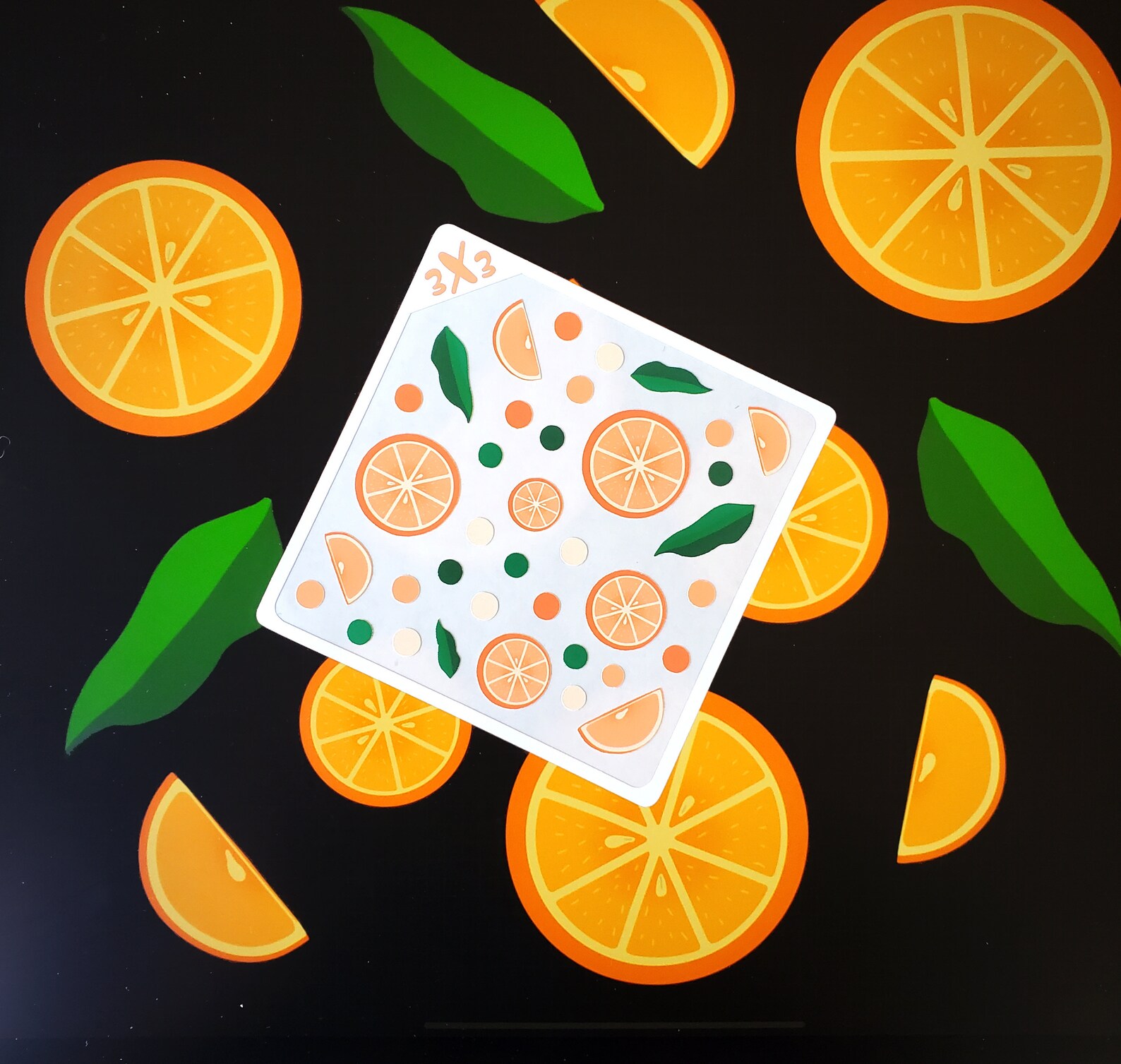 B006 : Orange Sticker Sheet / Fruit Sticker / Dot Sticker / | Etsy