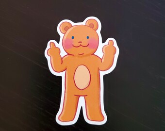 Teddy Middle Finger - Etsy