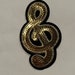 TREBLE CLEF Iron-on Embroidered PATCH Musical Note Symbol Musician ...