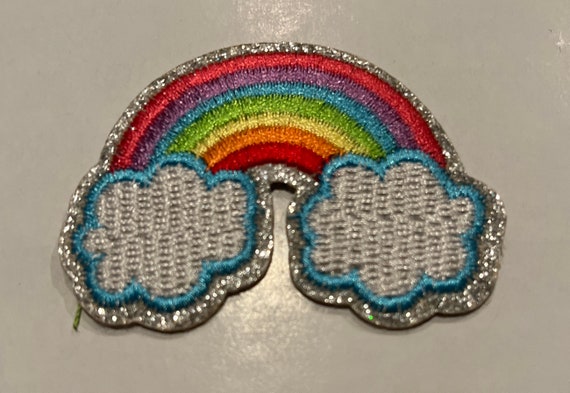 Rainbow Patch Sequin Iron On Embroidered Applique - Etsy
