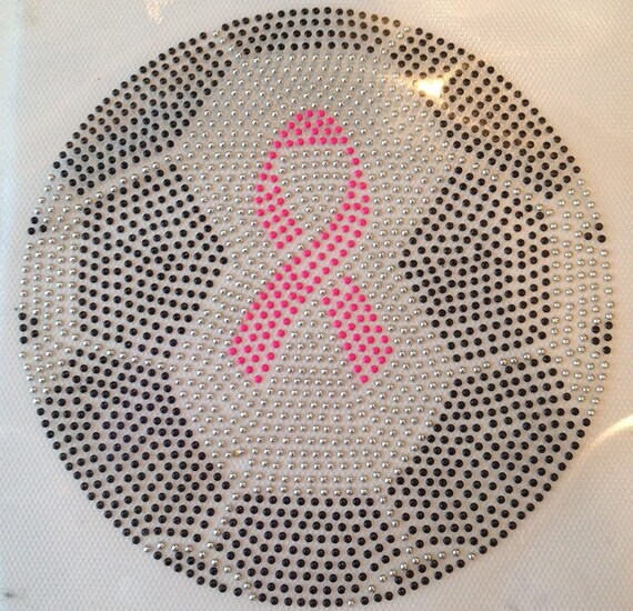 Soccer Ball Pink Ribbon Cancer Player Sport Rhinestone Heat - Etsy