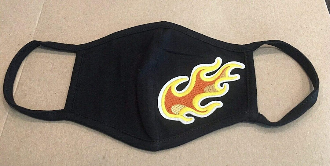 Fire Flame Racing Flaming Fire Streak Design Design Face Mask - Etsy UK
