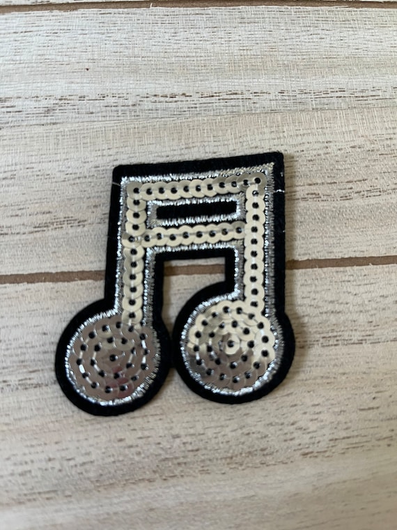 Music Note Patch Embroidered Iron-on DIY Applique Badge - Etsy