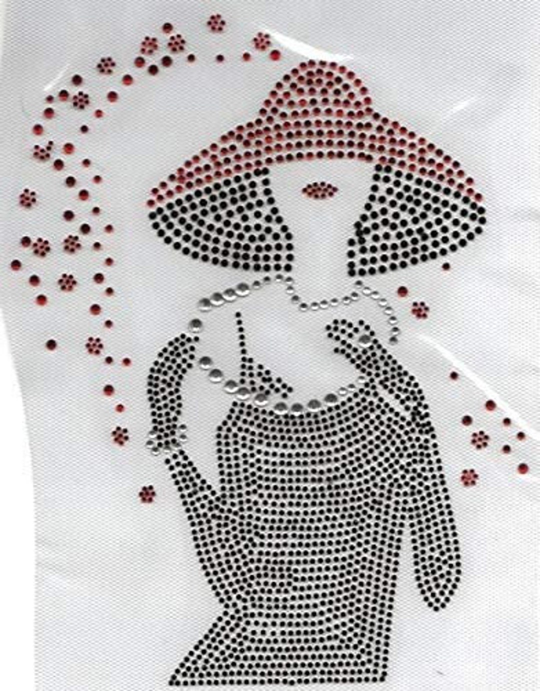 Flapper Rhinestone Iron on Heat Press Crystal Motif the Great - Etsy