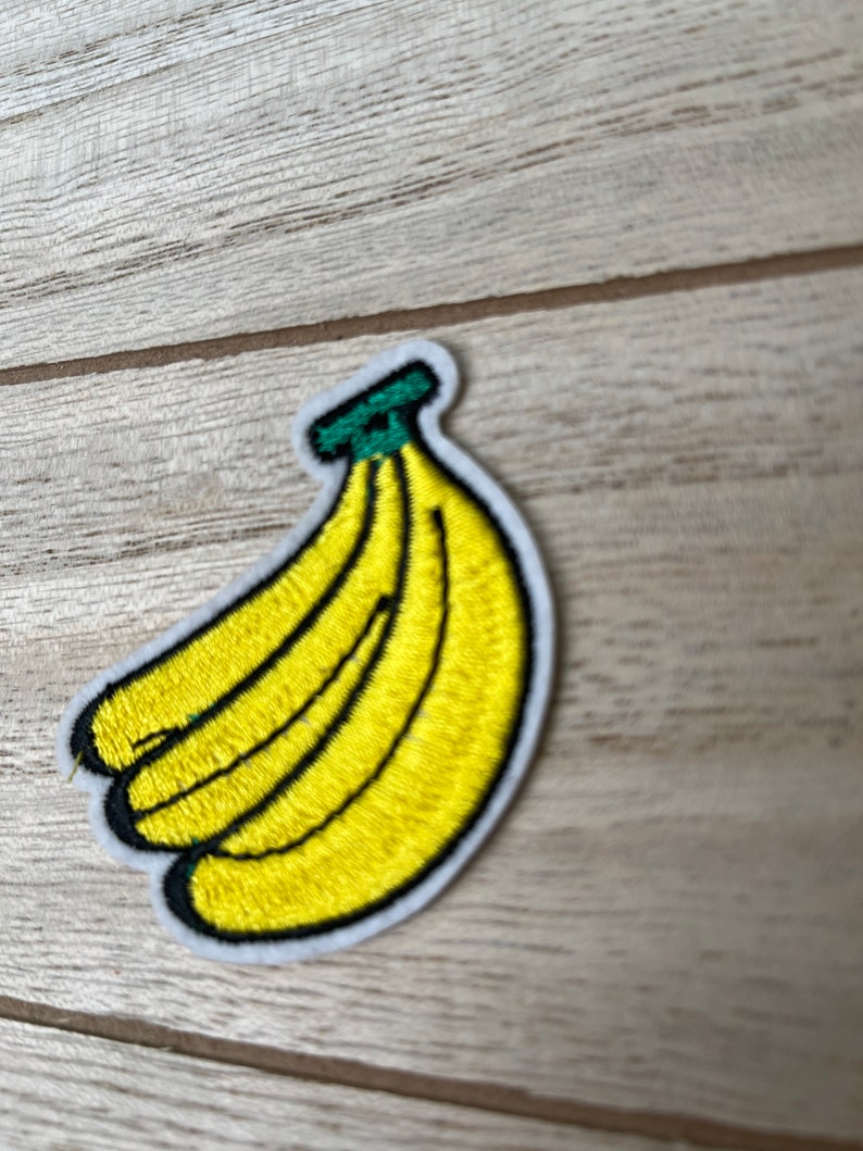 Yellow Banana Bananas Iron On Embroidered Applique Patch - Etsy