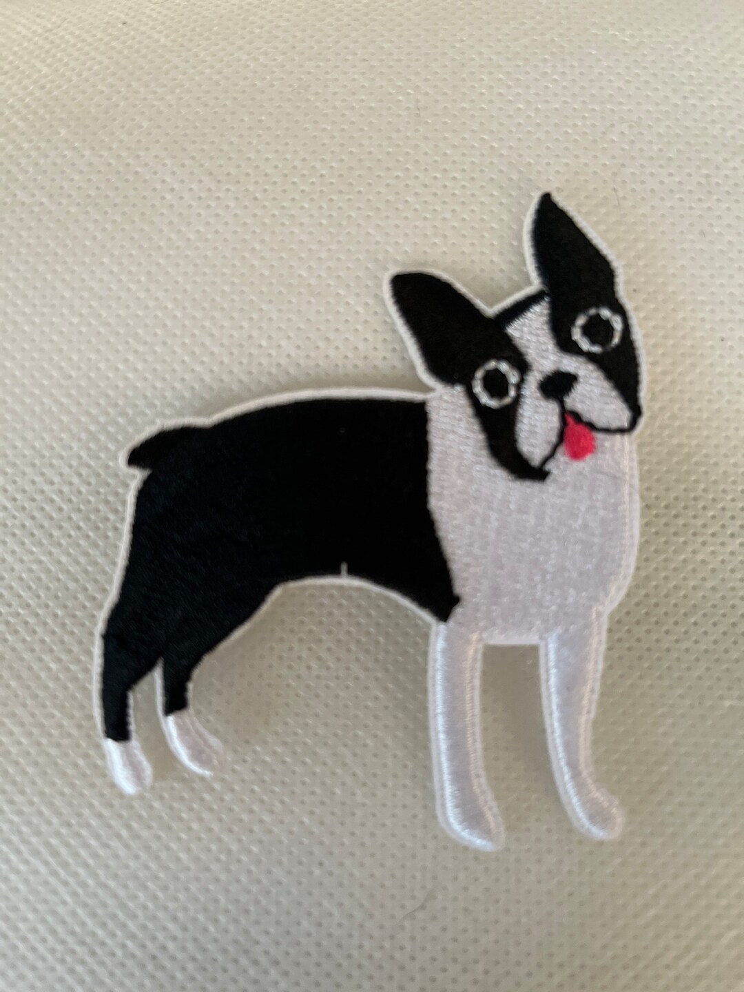 French Bull Dog Patch Embroidered Iron-on Sew-on Applique Dog Lover Shelter Volunteer Animal Pet ...