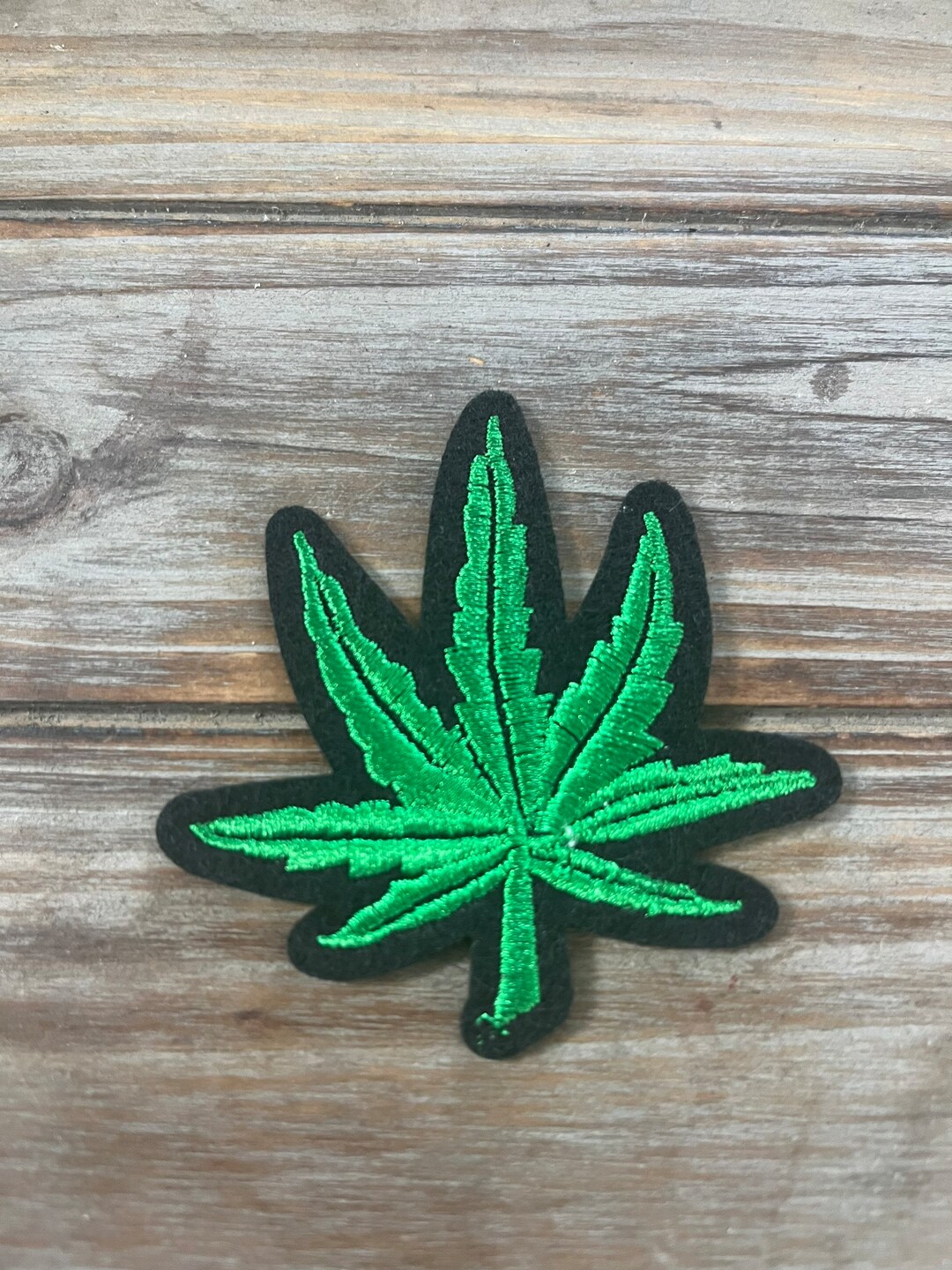 Marijuana Pot Leaf Iron On, Embroidered Applique, Patch, Supplies ...