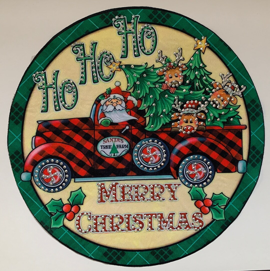 Holiday Christmas Iron on Holiday Christmas Tree Material Stud ...