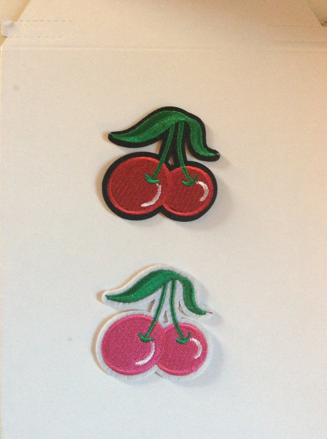 Embroidered Cherry Cherries Fruit Patch Iron on Appliqué Heat Press ...