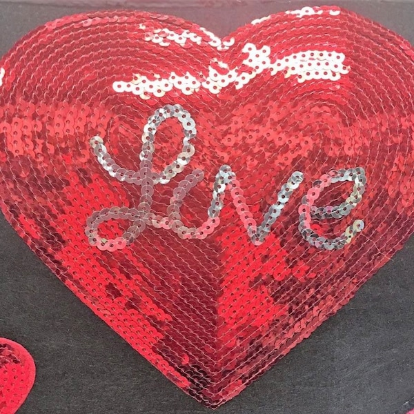 Sequin Heart Embroidery - Etsy