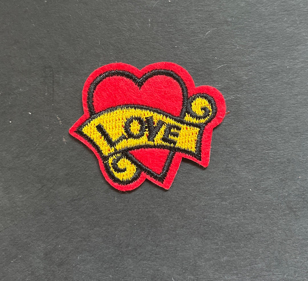 Love Patch Iron On, Heat Press Motif Applique DIY Patch Embroidery ...