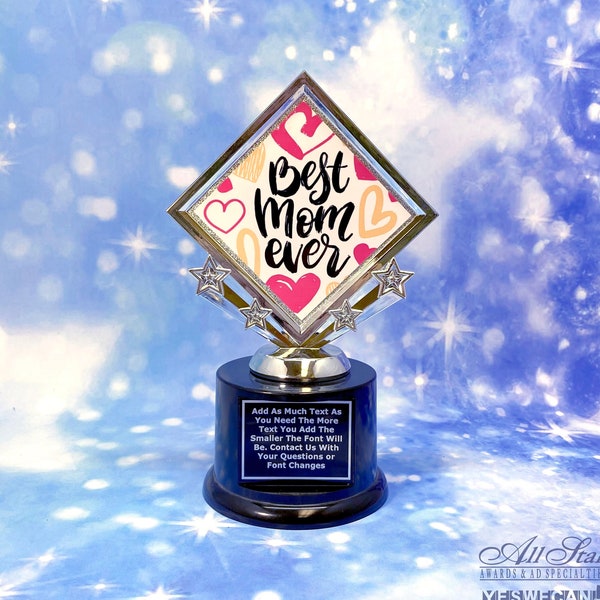 Best Mom Ever Trophy - Etsy