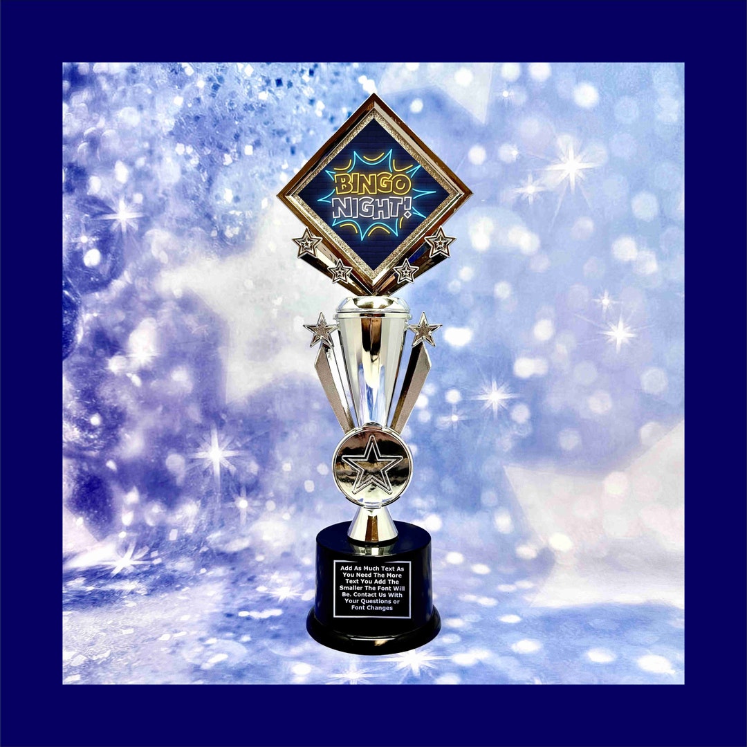 Bingo Night Tall Trophy Free Engraving, Best Party, Gamer, Game ...