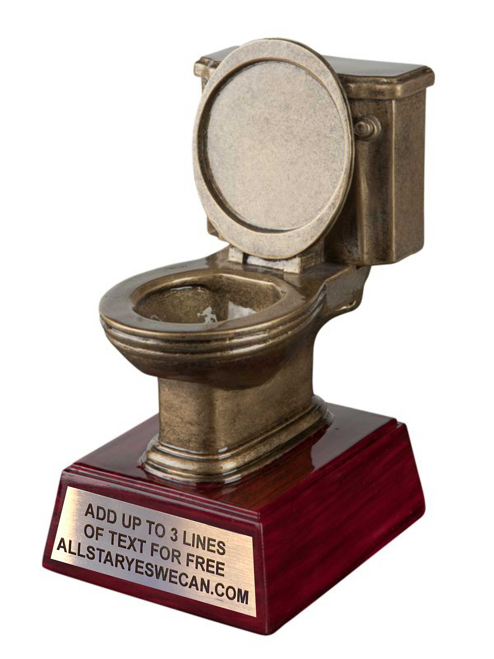 Golden Toilet Trophy Customized With Any Message up to 4 - Etsy