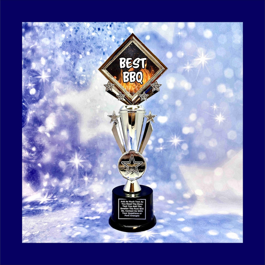 Best BBQ Bar-b-que Tall Trophy Free Engraving, Pork, Chicken, Burgers ...