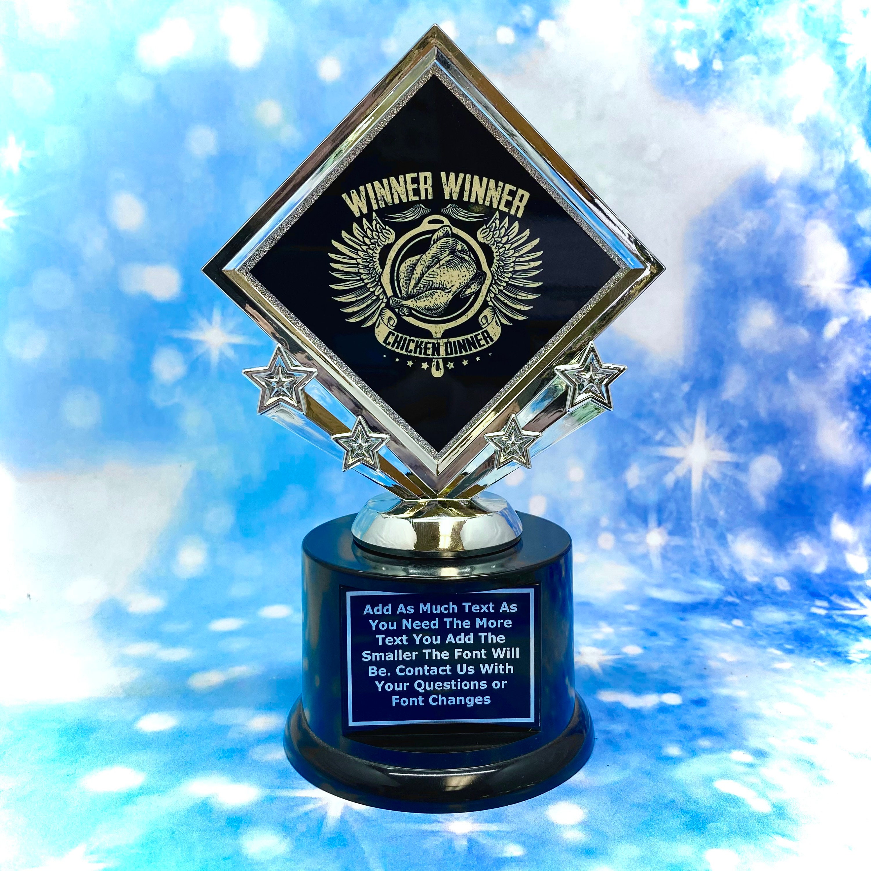 Winner Chicken Dinner Trophy Free Engraving Grilling | Etsy