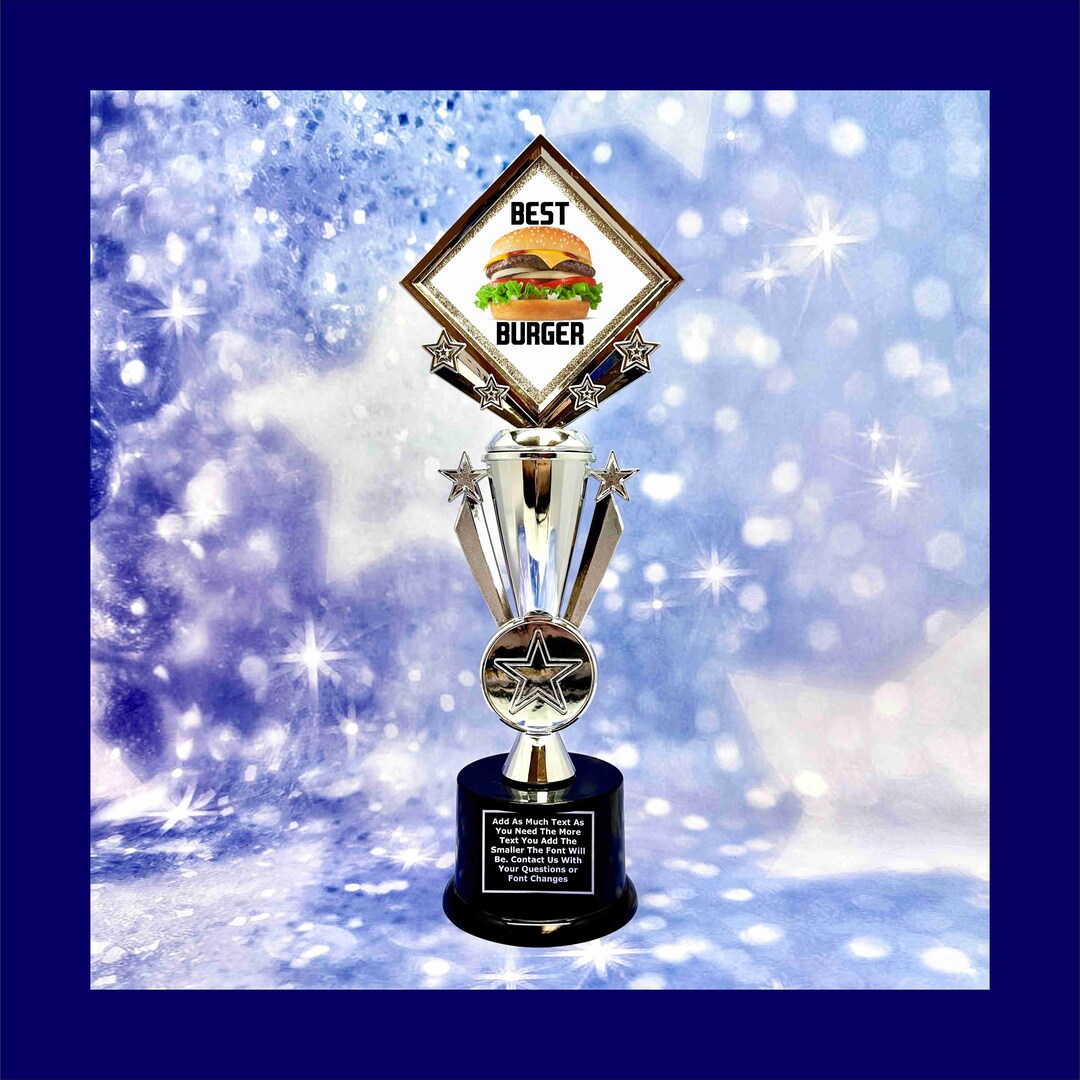 Best Burger Tall Trophy Free Engraving, Pork, Chicken, Burgers, Friends ...