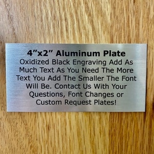 2x4 Aluminum Metal Plate With Double Stick Tape, Commemorative Plate ...
