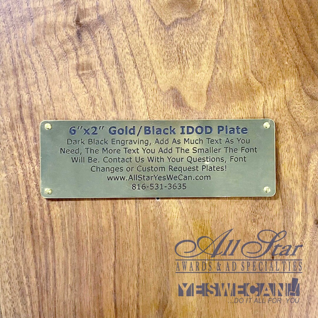 2x6 Indoor Outdoor Plastic Plate for Personalization 1/16 Inch, 4 ...