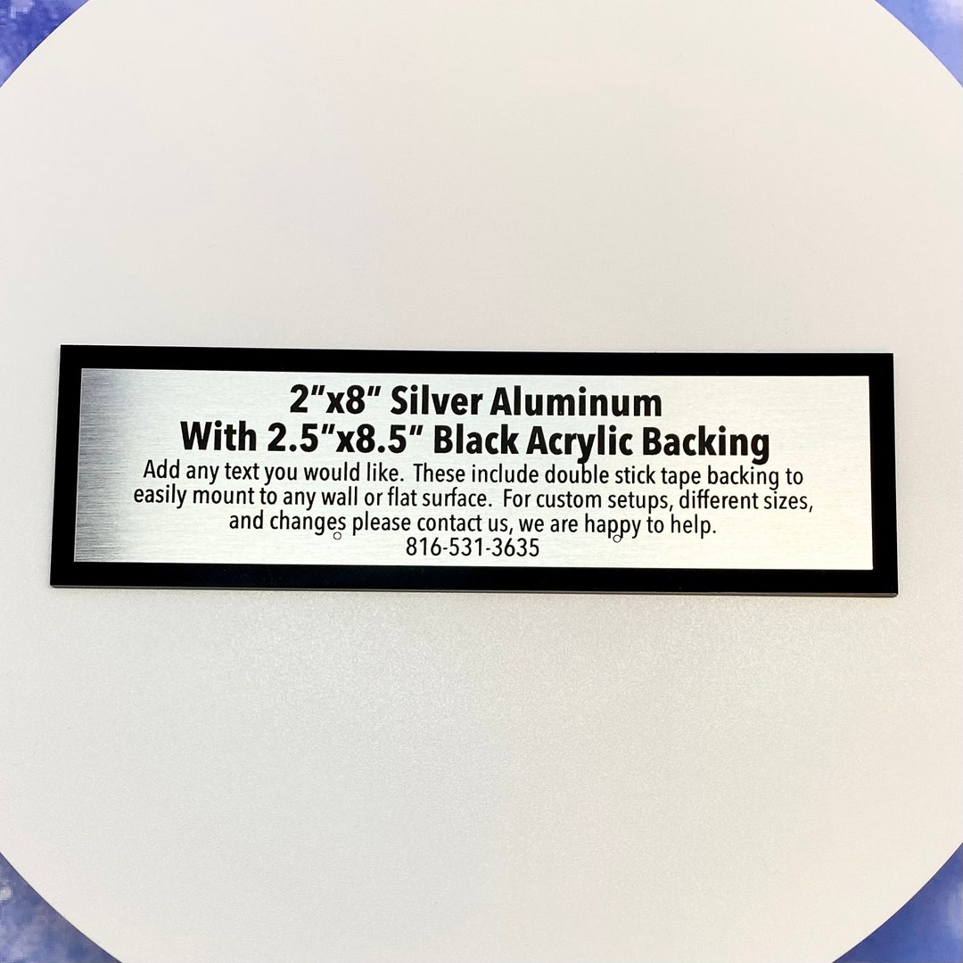 2x8 Silver Aluminum Metal Plate With - Etsy