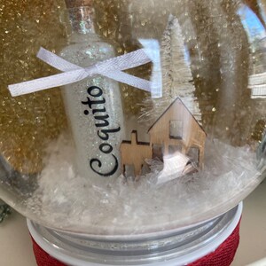 Boricua Farmhouse Coquito Faux Plastic Snowglobe - Handmade Christmas ...