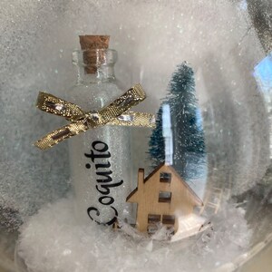Boricua Farmhouse Coquito Faux Plastic Snowglobe - Handmade Christmas ...