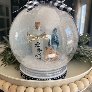 Boricua Farmhouse Coquito Faux Plastic Snowglobe - Handmade Christmas ...