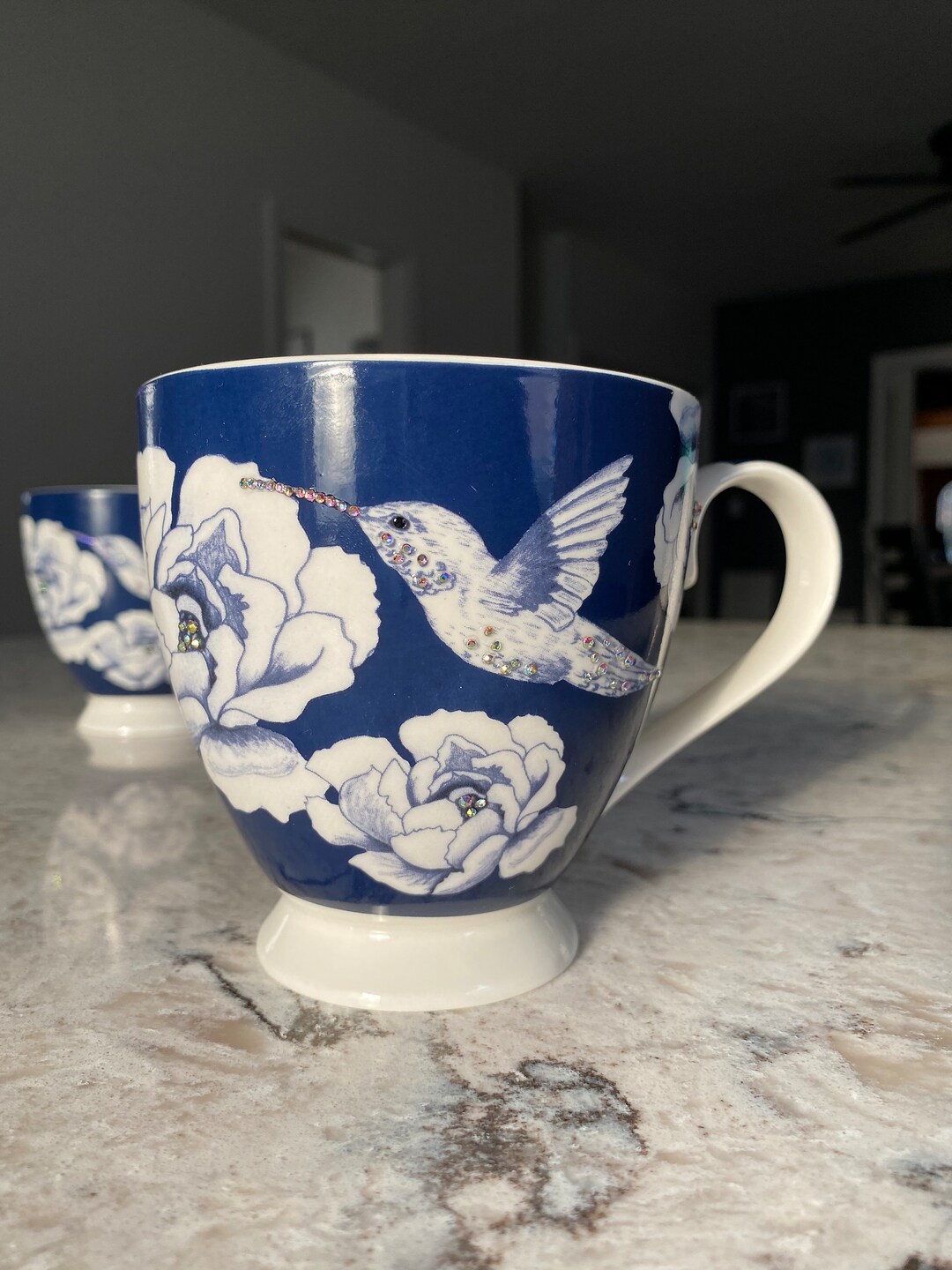 Dainty Tea Cup, Hummingbird Rhinestone Design - Etsy