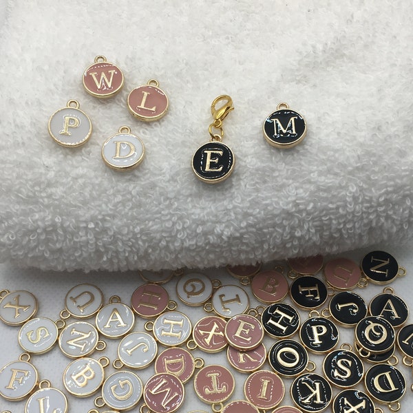 Enamel Letter Charms - Etsy