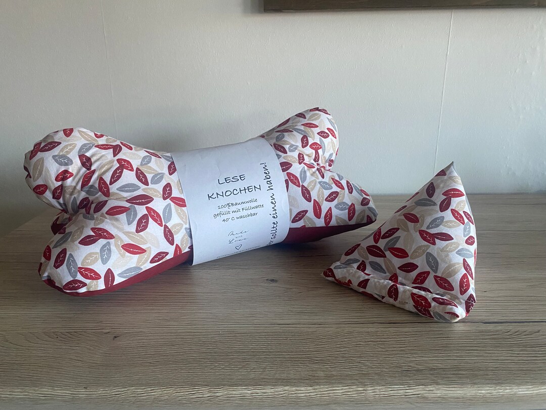 Reading Bones and Mobile Phone Beanbag in a Set, Dark Red, White, Grey ...