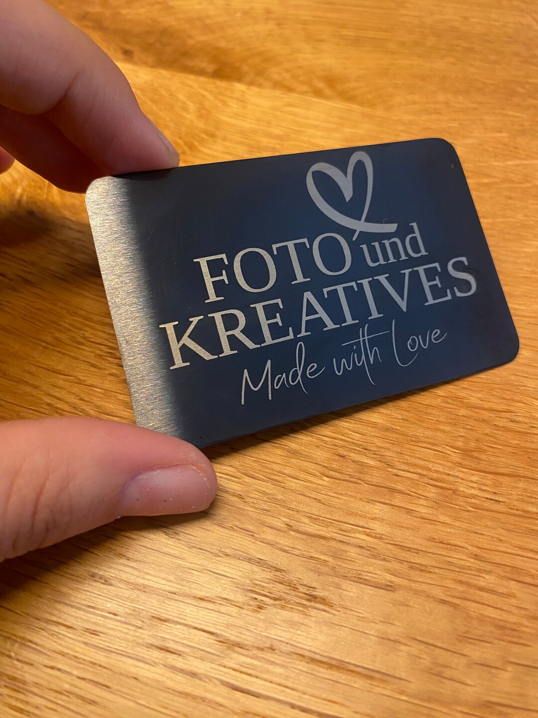 Deluxe Business Card / QR Code Card Made of Stainless Steel, Individual ...