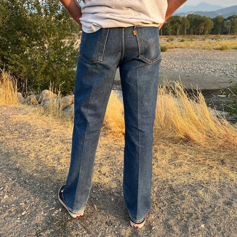 Vintage Orange Tab Levi 517 36x33 - Etsy