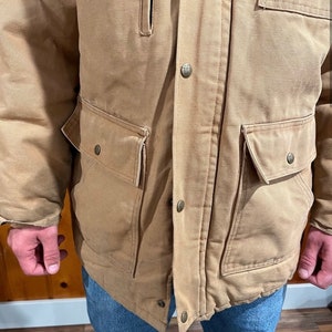 Tan Work’n Sport Made in the USA Canvas Zip and Snap Front Chore Coat Large - Etsy