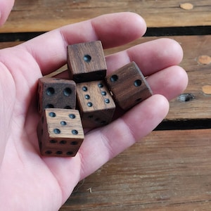 Handmade Rustic Dice Black Walnut 3/4" 19mm - Etsy