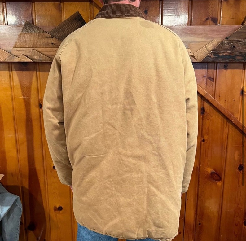 Tan Work’n Sport Made in the USA Canvas Zip and Snap Front Chore Coat ...