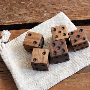 Handmade Rustic Dice Black Walnut 3/4" 19mm - Etsy