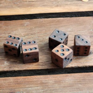 Handmade Rustic Dice Black Walnut 3/4" 19mm - Etsy