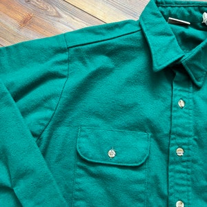 Vintage Green Five Brother Chammy Chamois Long Sleeve Button up Shirt ...
