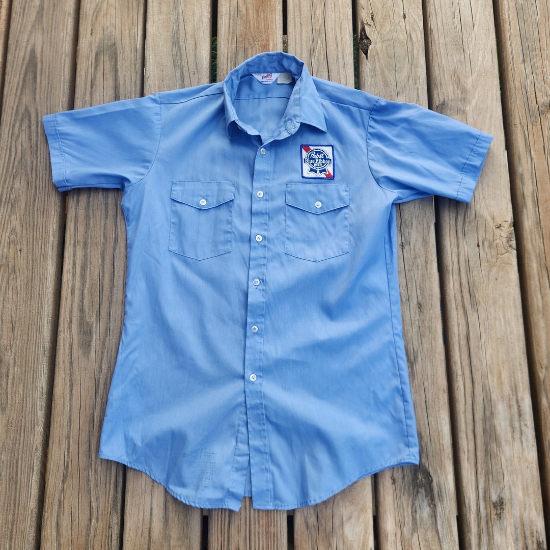 Vintage Pabst Blue Ribbon Unitog Uniform Shirt 15.5 - Etsy