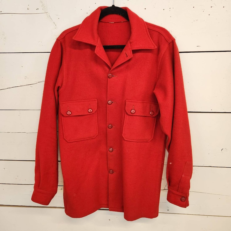 Vintage Red BSA Red Wool Jacket - Etsy