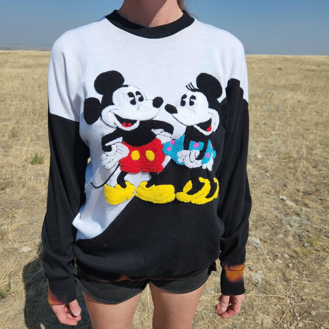 Mickey and Minnie Mouse Sunday Comics Sweatshirt Medium - Etsy