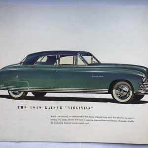 1949 Kaiser 24-page Sales Brochure - Etsy