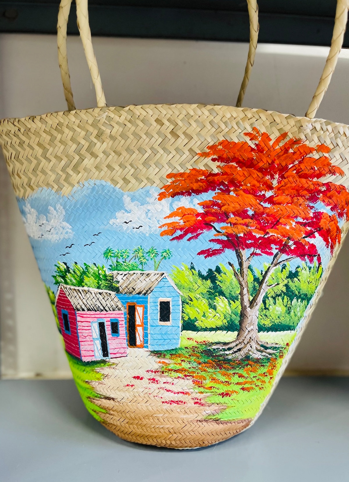 Typical Dominican Hand-painted Macuto Bag - Etsy